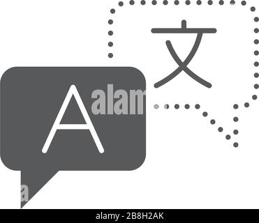 Translate flat icon on white background. Vector illustration Stock ...
