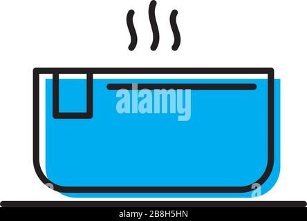 hot tub line icon, outline symbol, vector illustration, concept sign ...