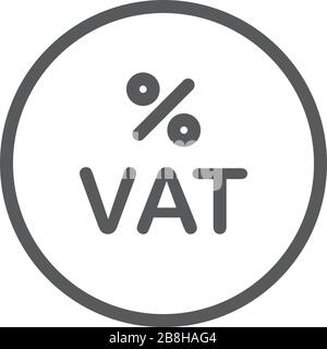 Tax or vat form icon isolated on white background Stock Vector Image ...