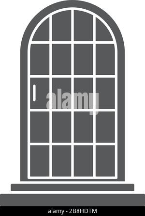 arched door vector icon concept, isolated on white background Stock ...