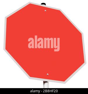 traffic sign compulsory highway code stop symbol white background Stock ...