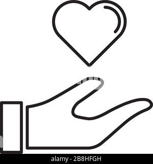 peace and love with heart isolated icon Stock Vector Image & Art - Alamy