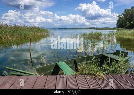 Pier on a Wigry Lake near Slupie and Gawrych Ruda villages within ...