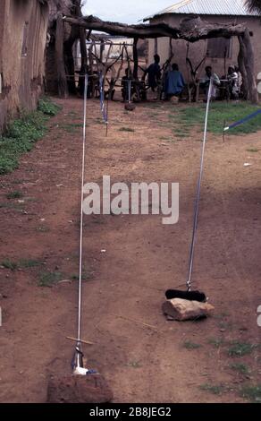 Weaving of Fugu in Daboya, a village in the West Gonja district, a ...