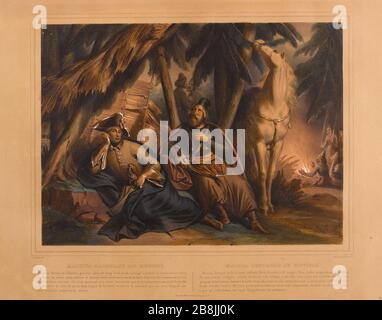Achille Devéria (1800-1857). Mazeppa telling his story. Lithography ...