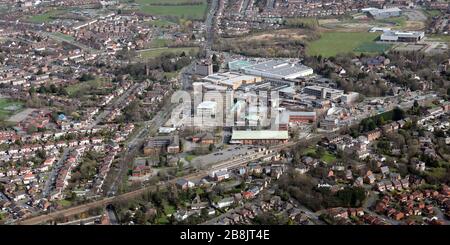aerial view of Huyton town centre in Merseyside, UK Stock Photo - Alamy
