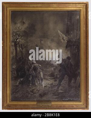 Emile-Antoine Bayard (1837-1891). "The death of Captain Franchetti ...