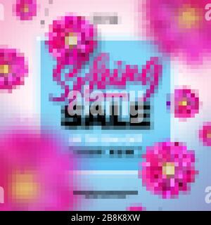 summer sale banner with flowers letter Stock Vector Image & Art - Alamy