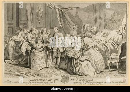 Versailles September 13, 1751 Birth of the duke of Burgundy Stock Photo ...