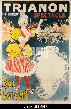 French Vintage Poster advertising violin lessons by Paul Berthon, 1898 ...