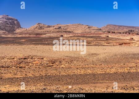 The Nawamis Burial Huts in the sandstone desert of Sinai, Egypt Stock ...