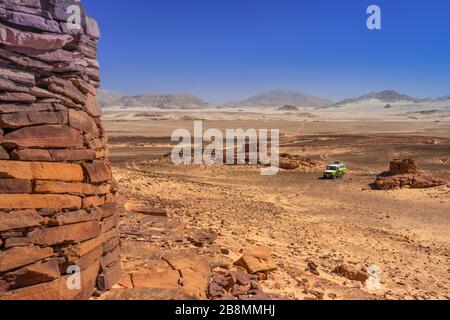 The Nawamis Burial Huts in the sandstone desert of Sinai, Egypt Stock ...