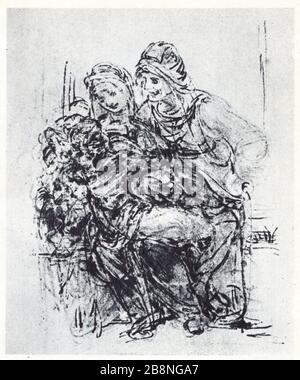 Study for the Virgin and St Anne by Leonardo da Vinci. Leonardo di ser ...