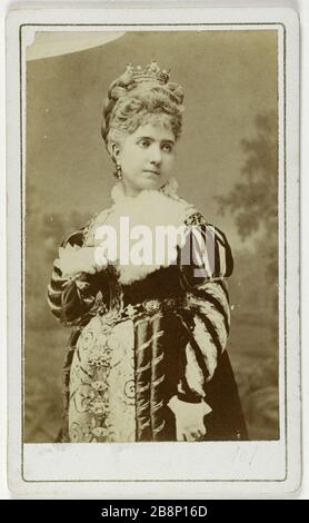 Portrait of Lafontaine Victoria (born Valous), (1841-1918), (actress ...