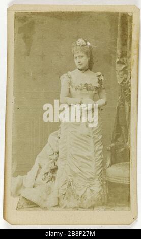 Portrait of Angela Moreau (-1897), theater actress between 1869 and ...