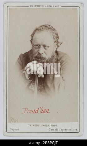 Portrait de Pierre Joseph Proudhon (1809-1865) economiste , philosophe ...