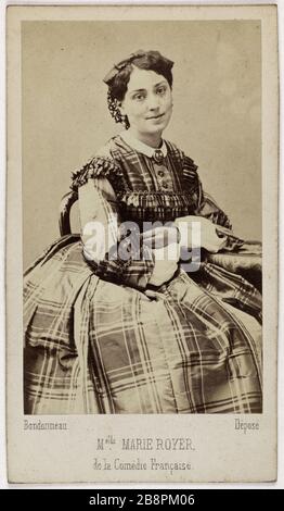 Portrait of Catherine Marie Royer, (1841-1873), (actress) Augustin Aimé ...