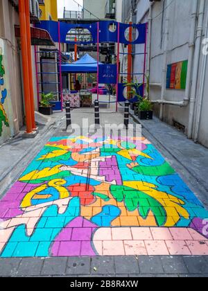 Urbanscapes abstract mural Balance by artist Fritilldea sponsored by ...