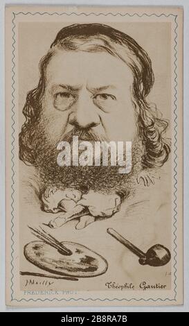 Portrait of Théophile Gautier (1811-1872), writer, David d'Angers ...