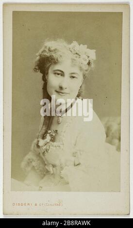 Studio portrait of the French actress Marie Chevalier. 1990 Stock Photo ...