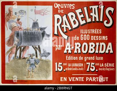 Albert Robida (1848-1926). Lemercier. Illustrated Rabelais works of 600 ...