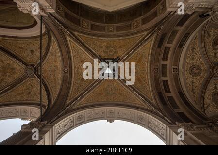 VIENNA, AUSTRIA. Arched vaults of a building in Vienna near the Town ...