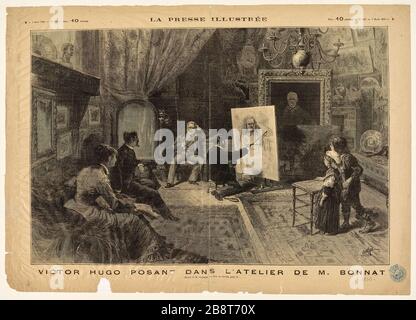 Behind the scenes of the show. Victor Hugo posing in the studio of M ...