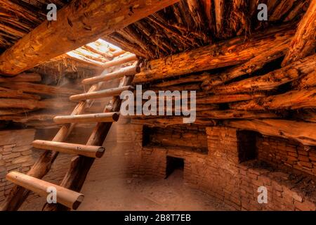 Reconstructed native American Kiva in Utah Stock Photo - Alamy