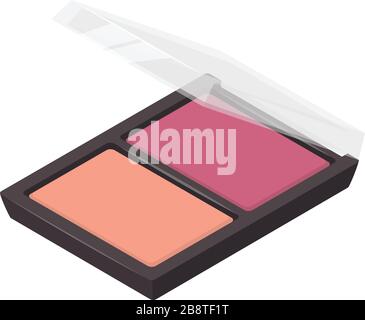 beauty blush compact cartoon vector illustration Stock Vector Image ...