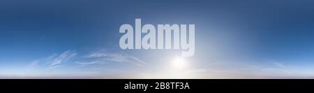 clear blue skybox with clouds as seamless hdri 360 panorama with zenith ...