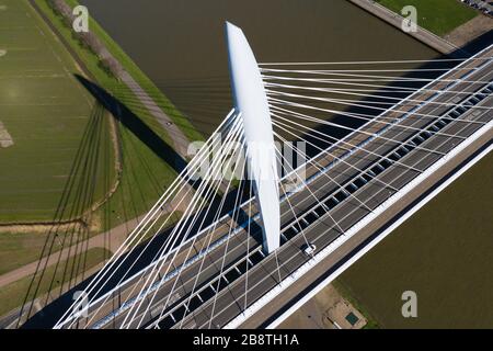 Prince Claus Bridge in Utrecht from the air Stock Photo - Alamy