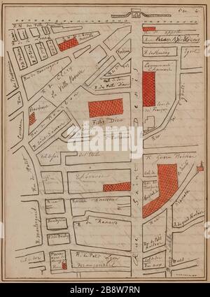 Map of the Saint-Denis Stock Photo - Alamy