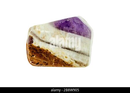 Amethyst gemstone cut out on white background Stock Photo - Alamy