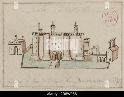 Sketch of the Bastille Stock Photo - Alamy