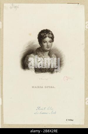 Portrait of Queen Maria Luisa wife of King Charles IV of Spain - 1800 ...