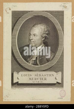 Portrait of the writer Louis-Sébastien Mercier (1740-1814). Museum ...