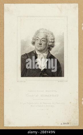 Portrait of Honoré Gabriel Riqueti, Count of Mirabeau (1749-1791) was a ...