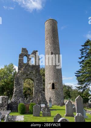 Donaghmore Round Tower and Medieval Church Stock Photo - Alamy