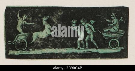 Vignette, cherubs on chariots Stock Photo - Alamy