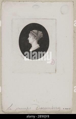 Portrait of Princess of Arenberg Edmé Quenedey (1756-1830). "Portrait ...
