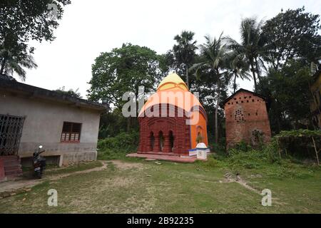 Aatchala Damodar Jiu Mandir (1769 CE) facade of the Mondal Family ...