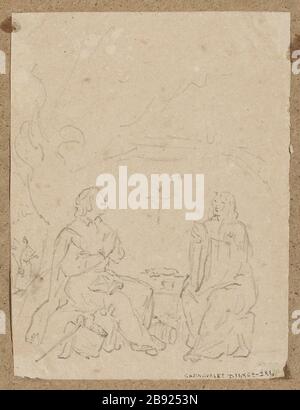 Study, probably for religious stained glass project. (Dummy Title Stock ...