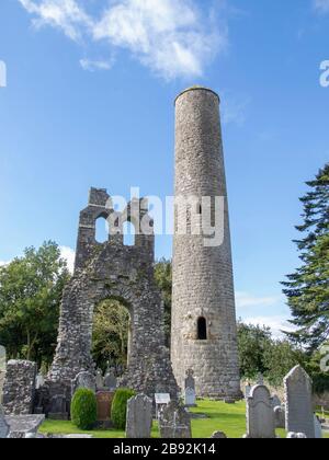 Donaghmore Round Tower and Medieval Church Stock Photo - Alamy
