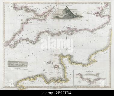 English Channel political map. Also British Channel. Arm of Atlantic ...