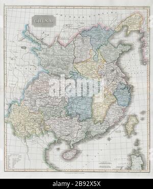 "China" showing route of George Macartney's Embassy in 1793. THOMSON ...