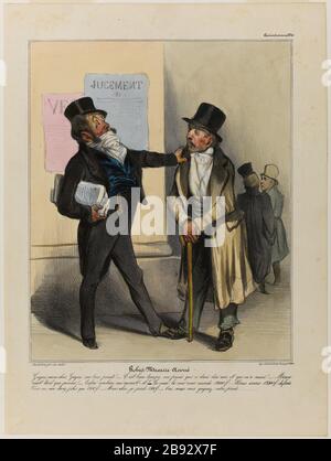 Honoré Daumier (1808-1879). "Robert Macaire Boursier". Colored and ...