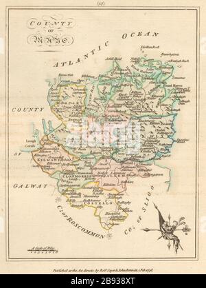 COUNTY MAYO antique map. Connaught. Ireland. JOYCE 1905 old chart Stock ...