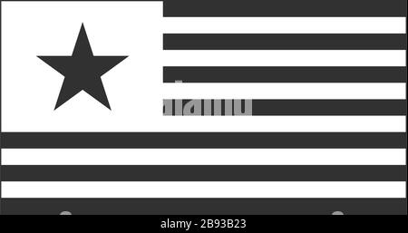 Abstract one star black USA Flag Design. Stock Vector illustration ...