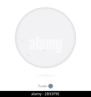 Map of Tuvalu with the flag of Tuvalu in the contour of the map on a ...