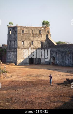 Ruined structures inside Jaigad Fort, Jaigad, Ratnagiri, Maharashtra ...